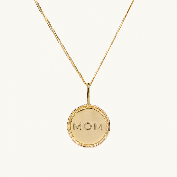 MOM COIN NECKLACE GOLD