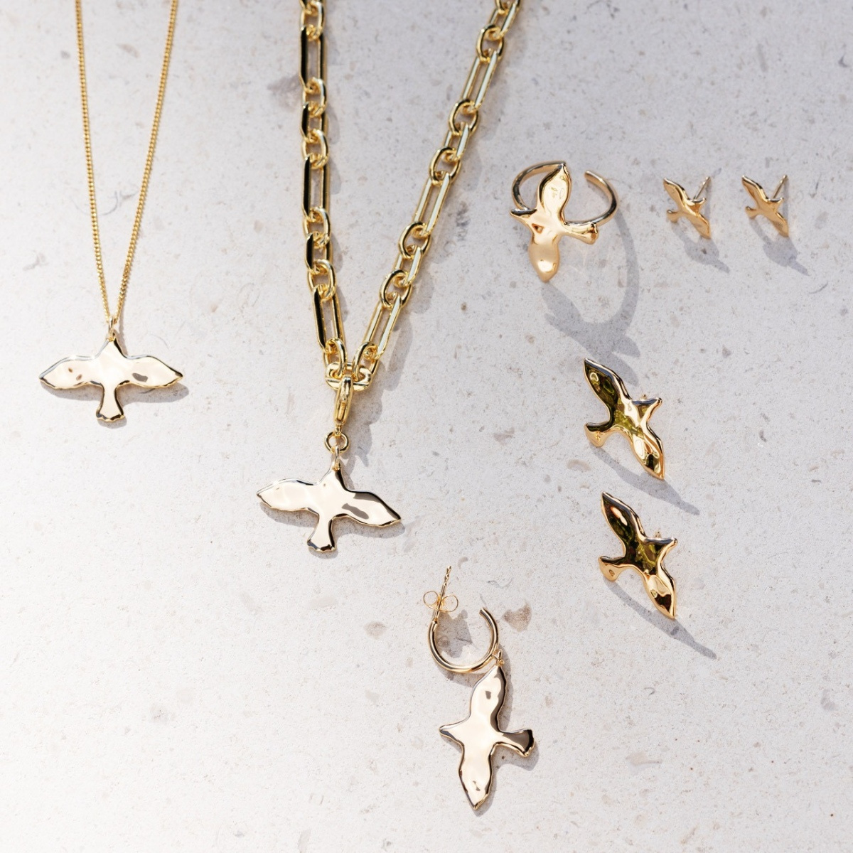 ORGANIC DOVE CHUNKY CHAIN NECKLACE GOLD | EMMA ISRAELSSON