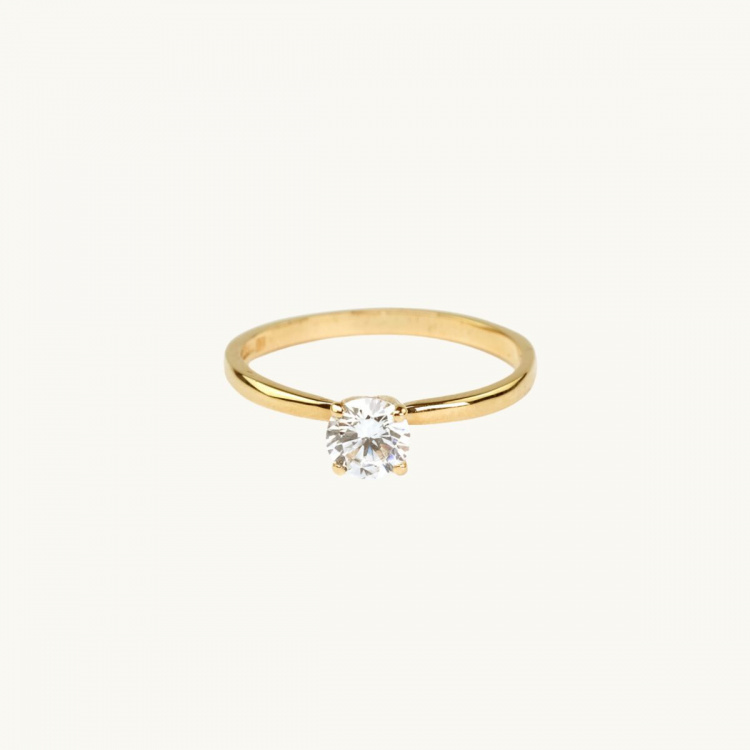 18K White Stone Ring | EMMA ISRAELSSON