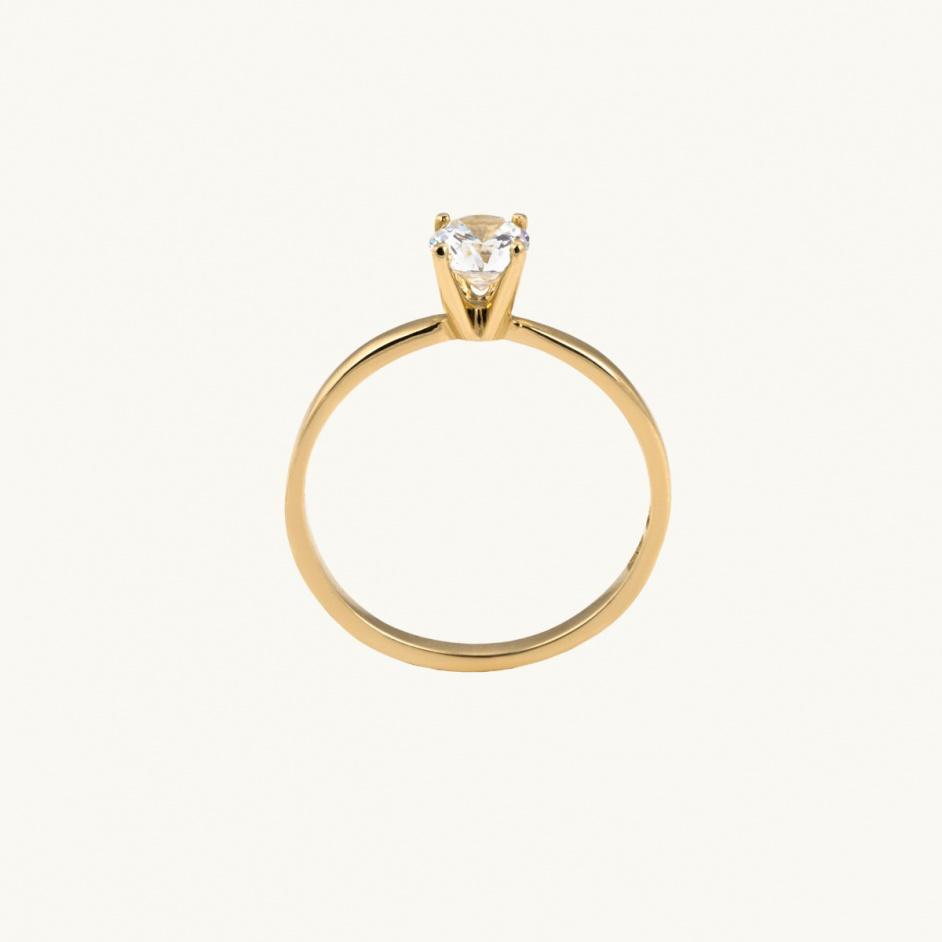 18K White Stone Ring | EMMA ISRAELSSON